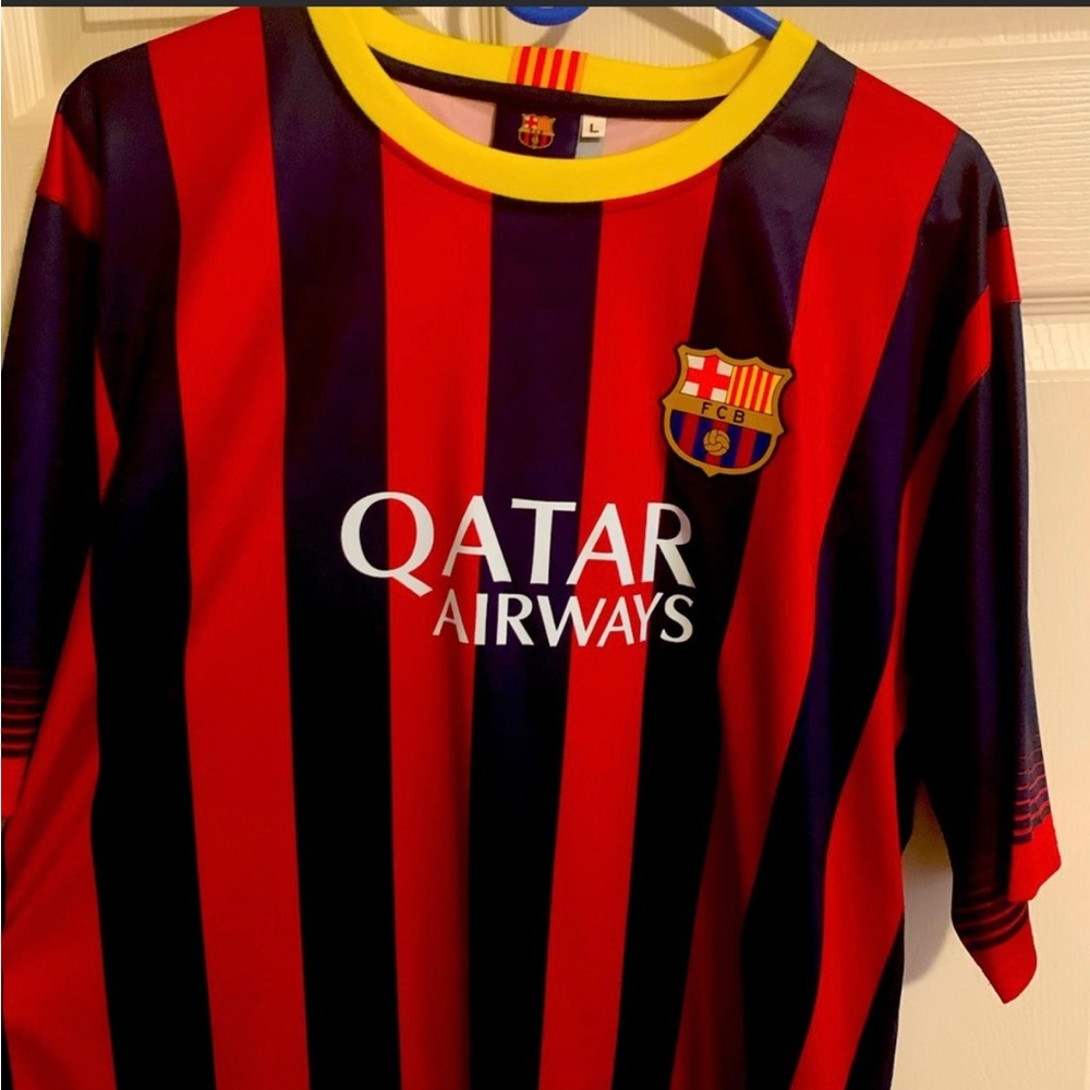 Lionel Messi Fcb Jersey -Qatar Airways - Gem